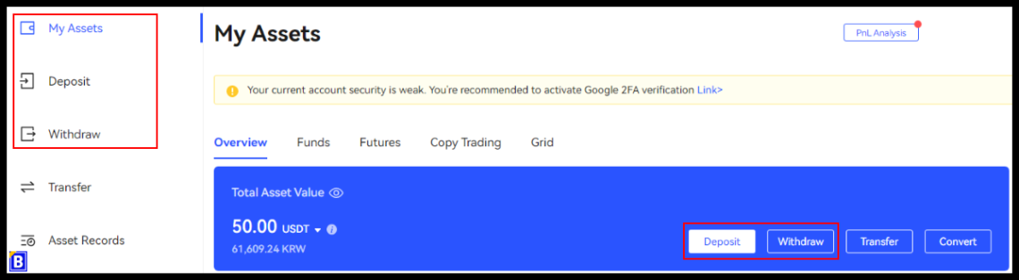 빙엑스(BingX) 입출금 방법┃입금 출금 총정리 - 94bit