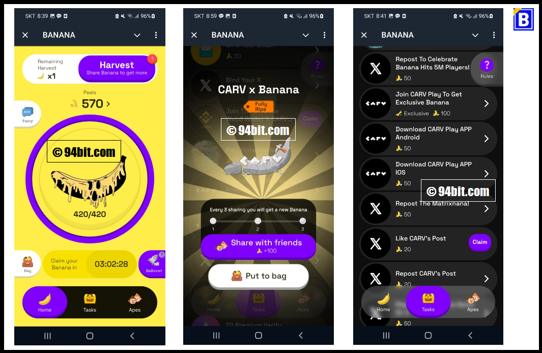 무료 코인 채굴 방법 - 에어드랍 및 앱테크로 1억 모으기 - 94bit